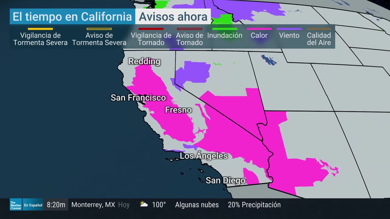 Alertas de Calor para California - Videos de The Weather Channel