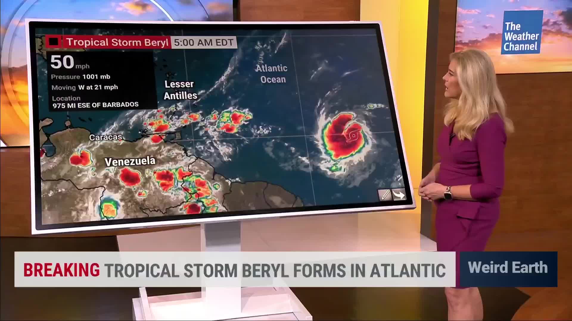 Tropical Storm Beryl Tracks Toward Caribbean - Videos from The Weather ...