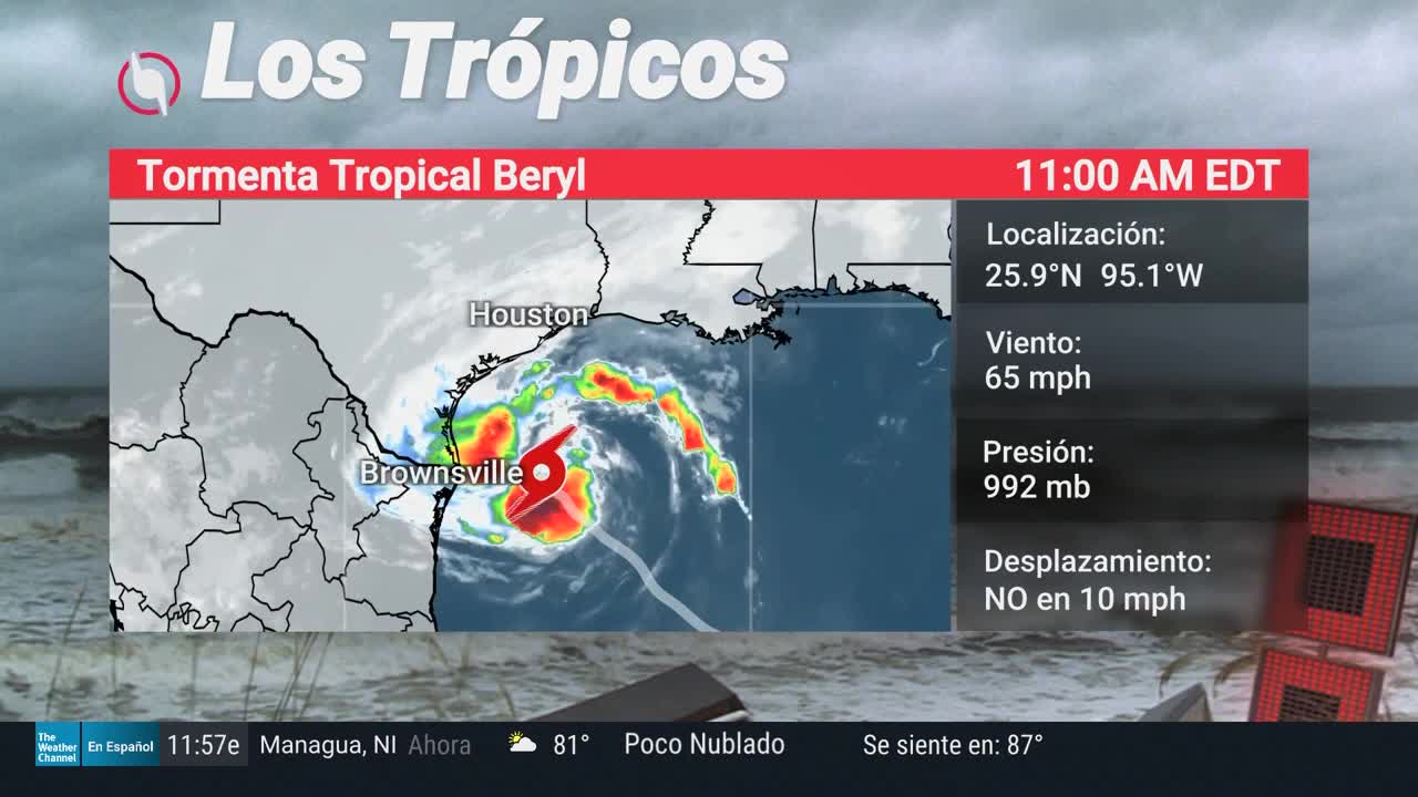 Beryl se Organiza Mejor a Medida que se Dirige a Texas - Videos de The ...