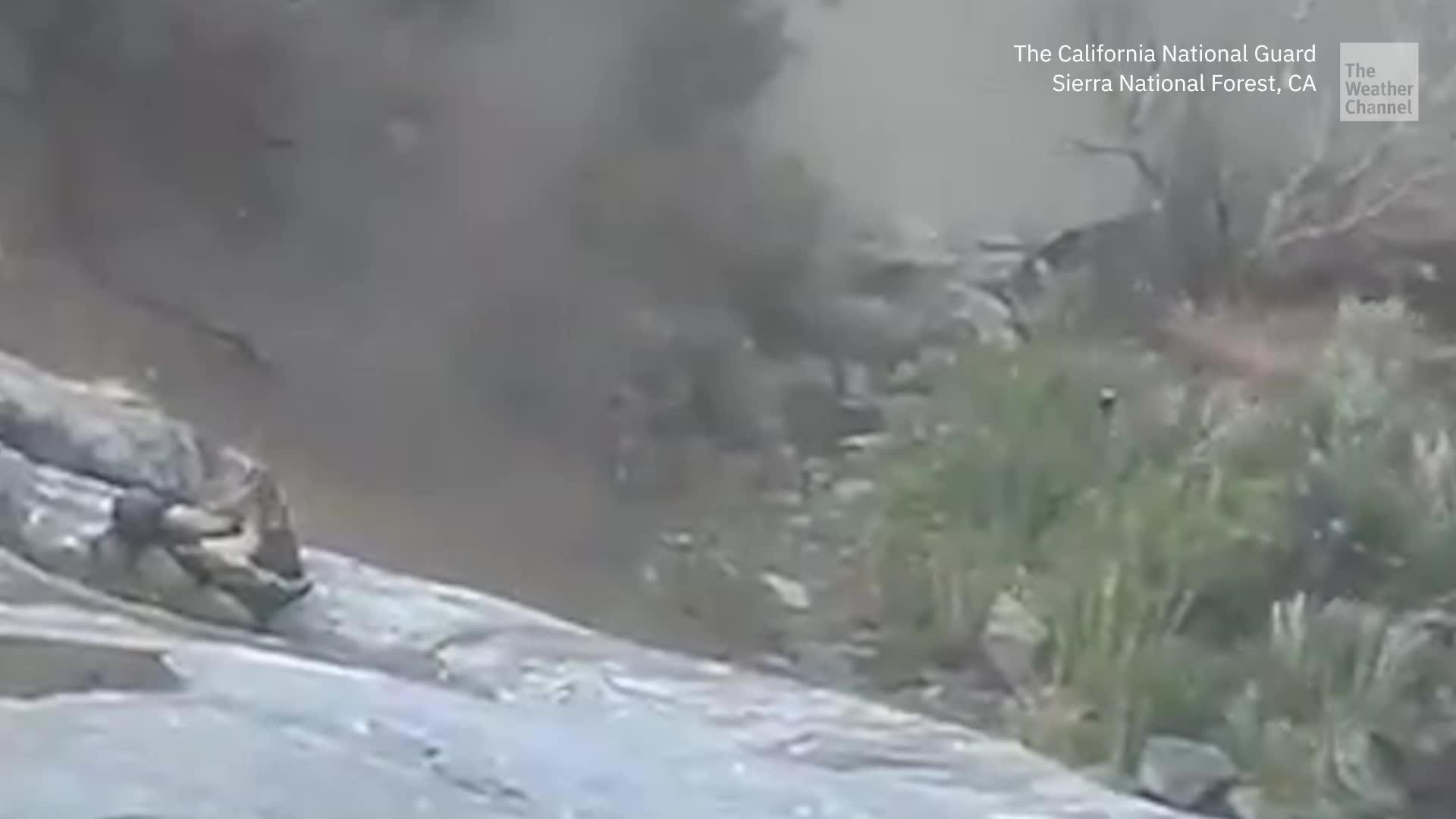 Watch: Trapped Firefighter Rescued By Helicopter - Videos from The ...