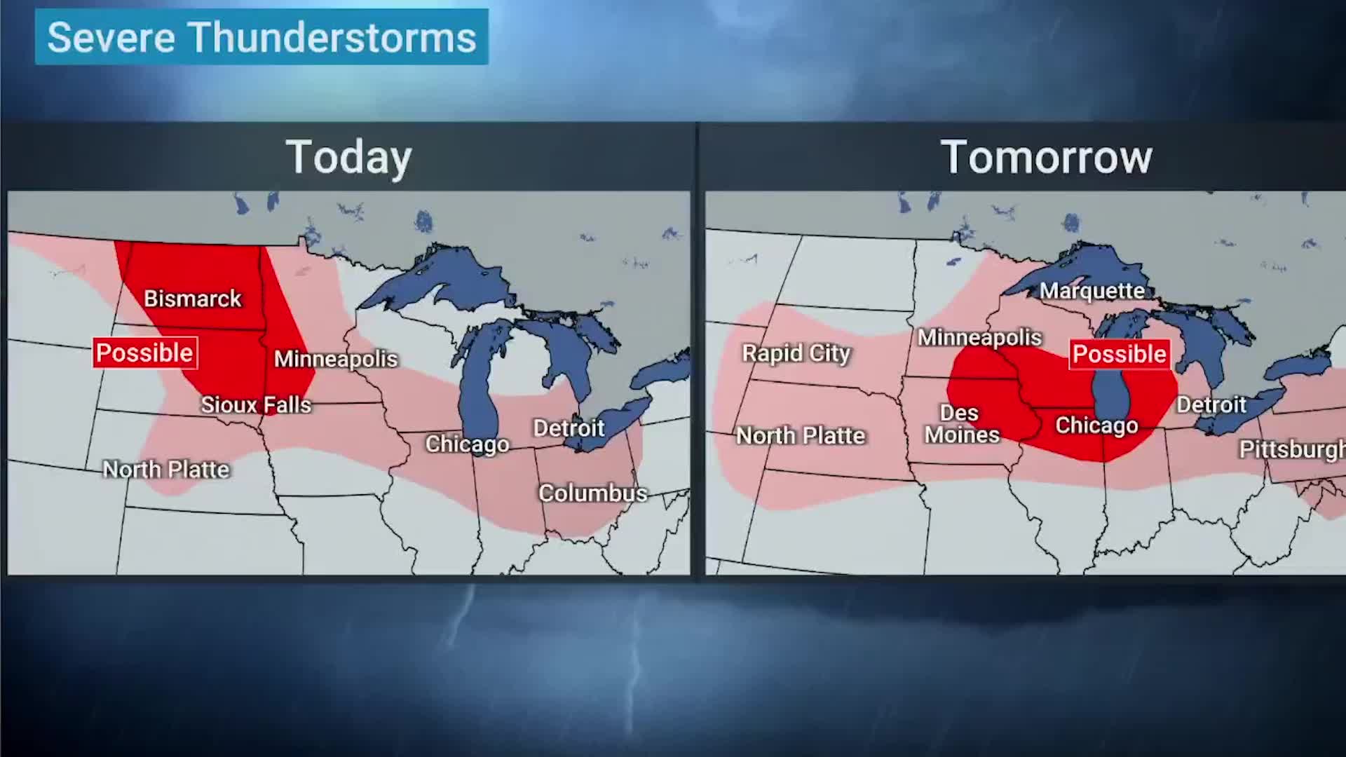 Strong Storms Possible Today And Monday In Upper Midwest - Videos from ...