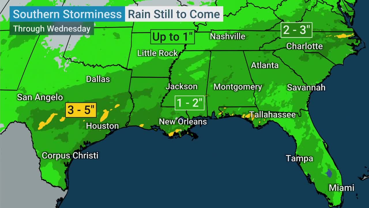 Rainy Weekend For The South - Videos from The Weather Channel
