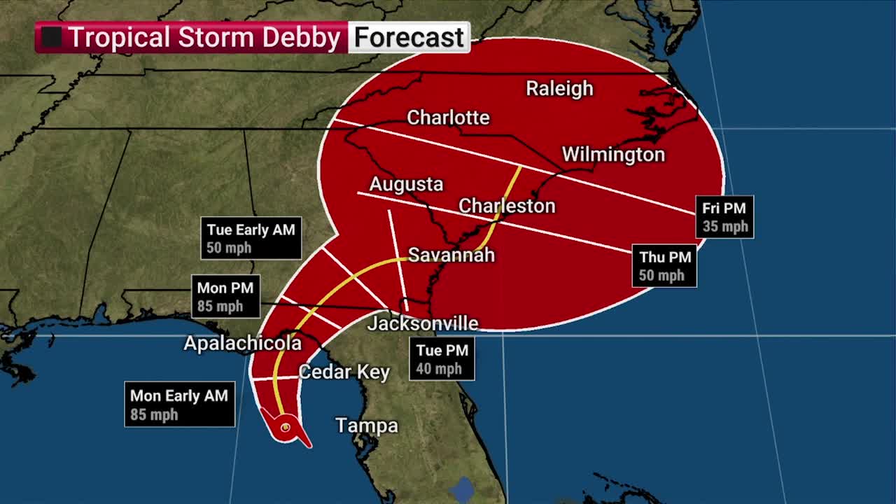 Tropical Storm Debby Strengthening In The Gulf - Videos from The ...