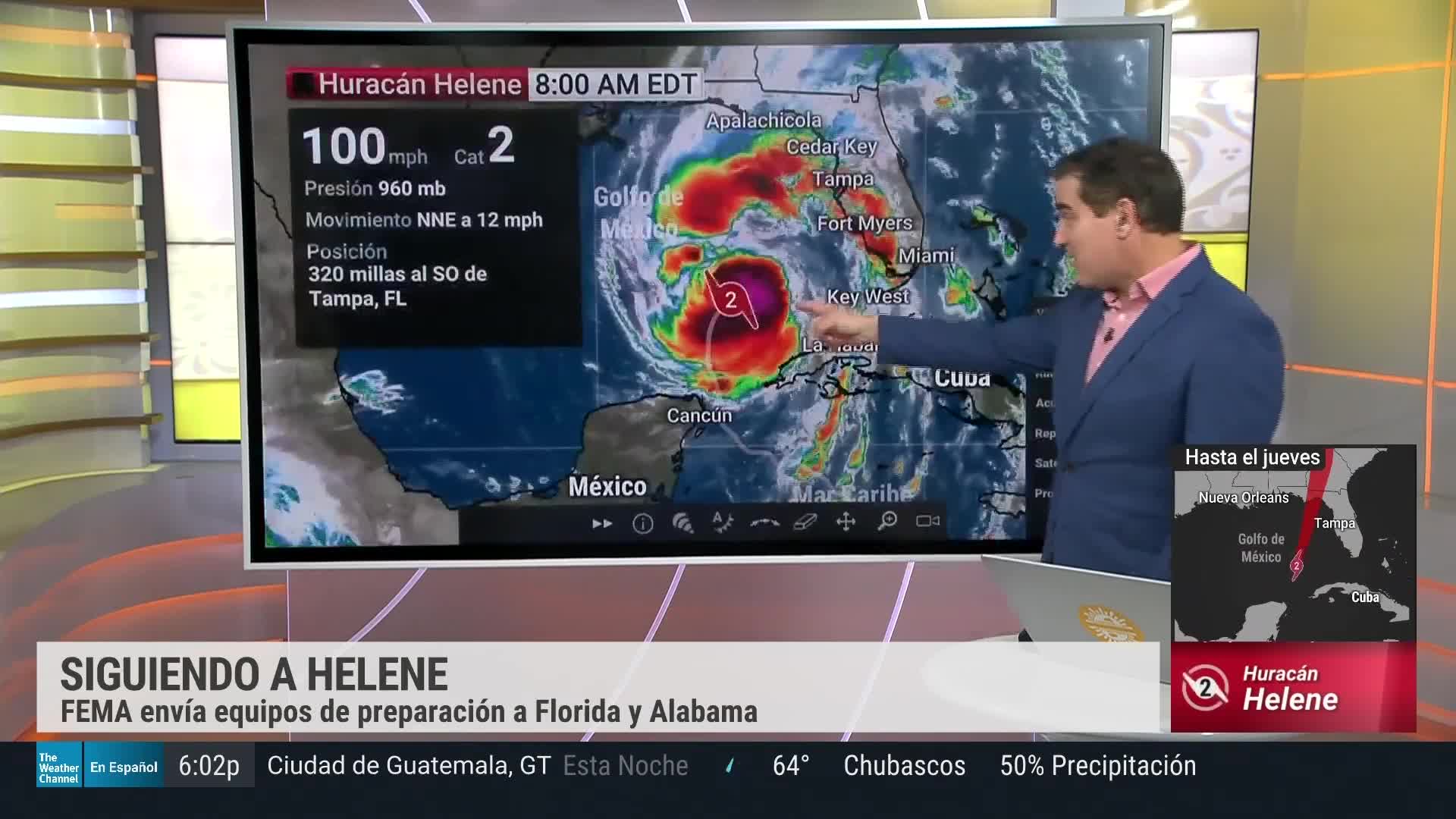 Helene se Fortalece y se Convierte en Huracán de Categoría 2 - Videos de The Weather Channel