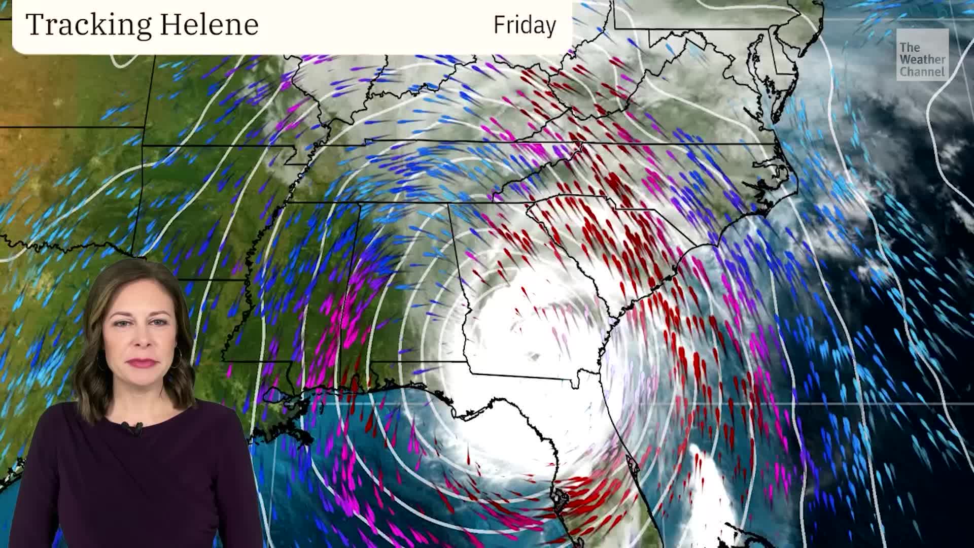 What To Expect Friday: Helene Barrels Inland - Videos from The Weather ...