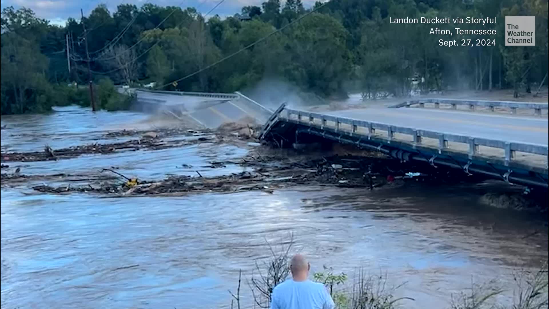 Watch The Moment Bridge Collapses In ‘Biblical’ Floods - Videos from The Weather Channel