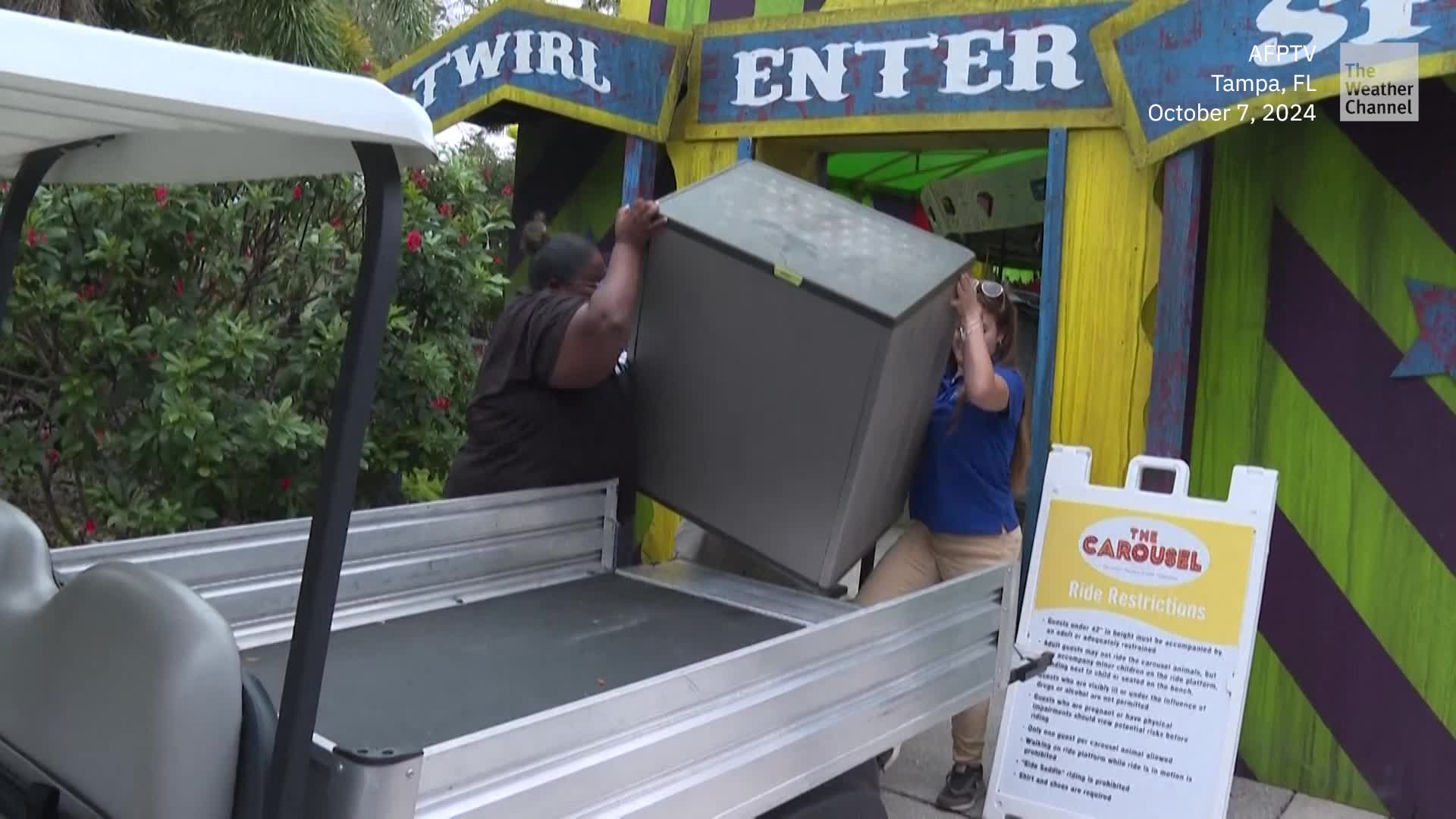 Tampa Zoo Moves Animals To Safety Before Milton - Videos from The ...