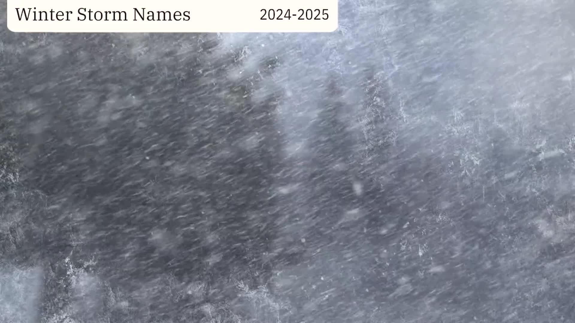 Here Are The Winter Storm Names For 2024-25 - Videos from The Weather ...