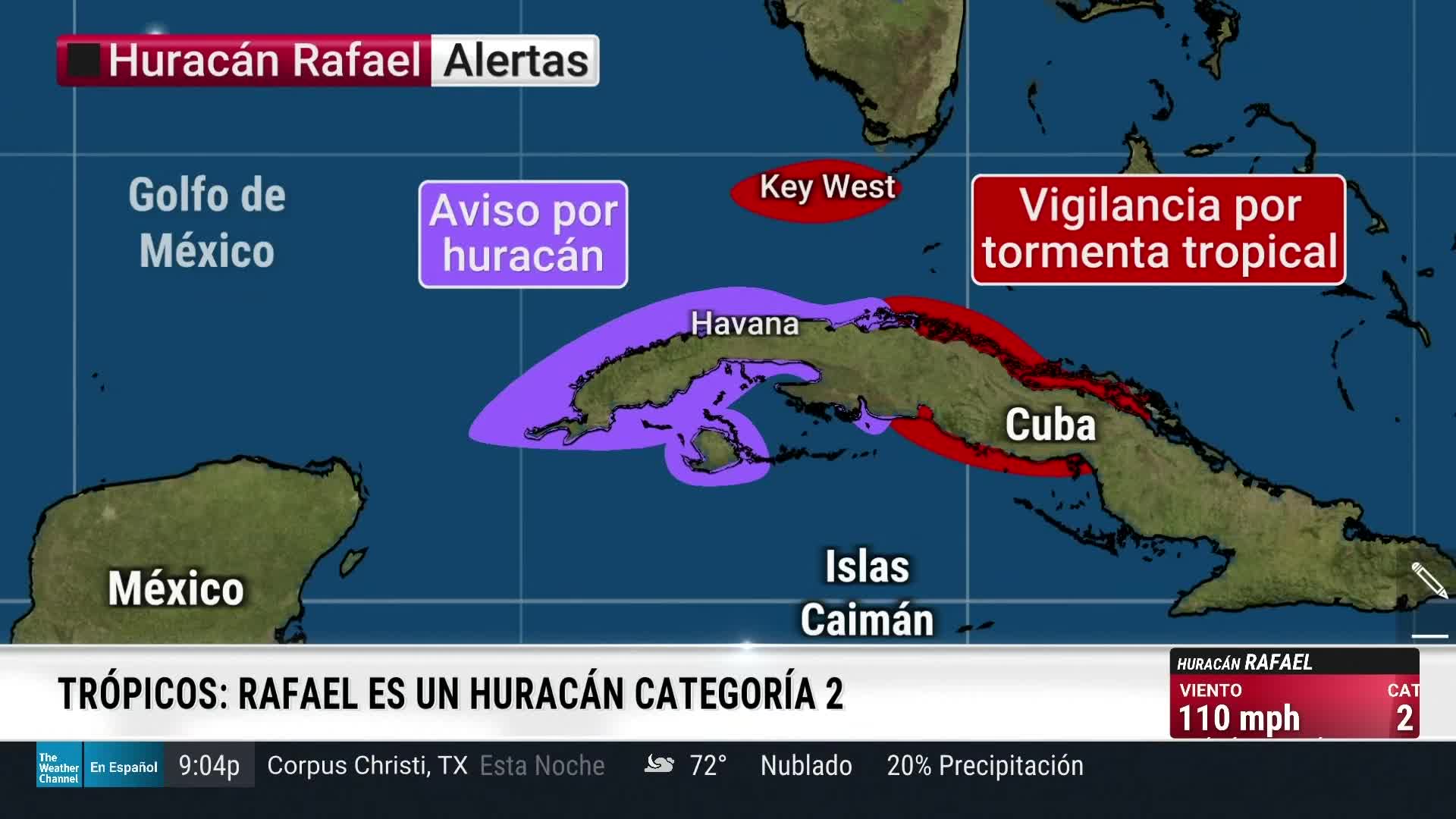 Alertas Vigentes en Florida Por El Huracán Rafael - Videos de The ...