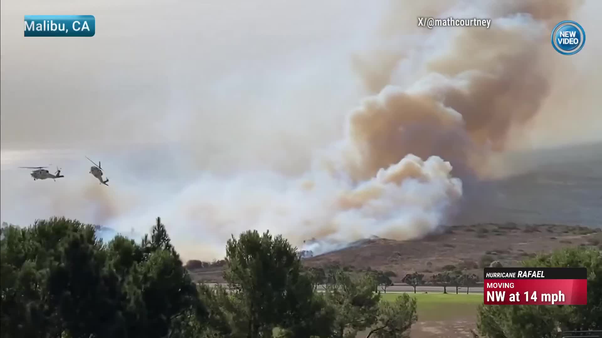 Raging Fire Burns Out Of Control In Malibu - Videos from The Weather ...