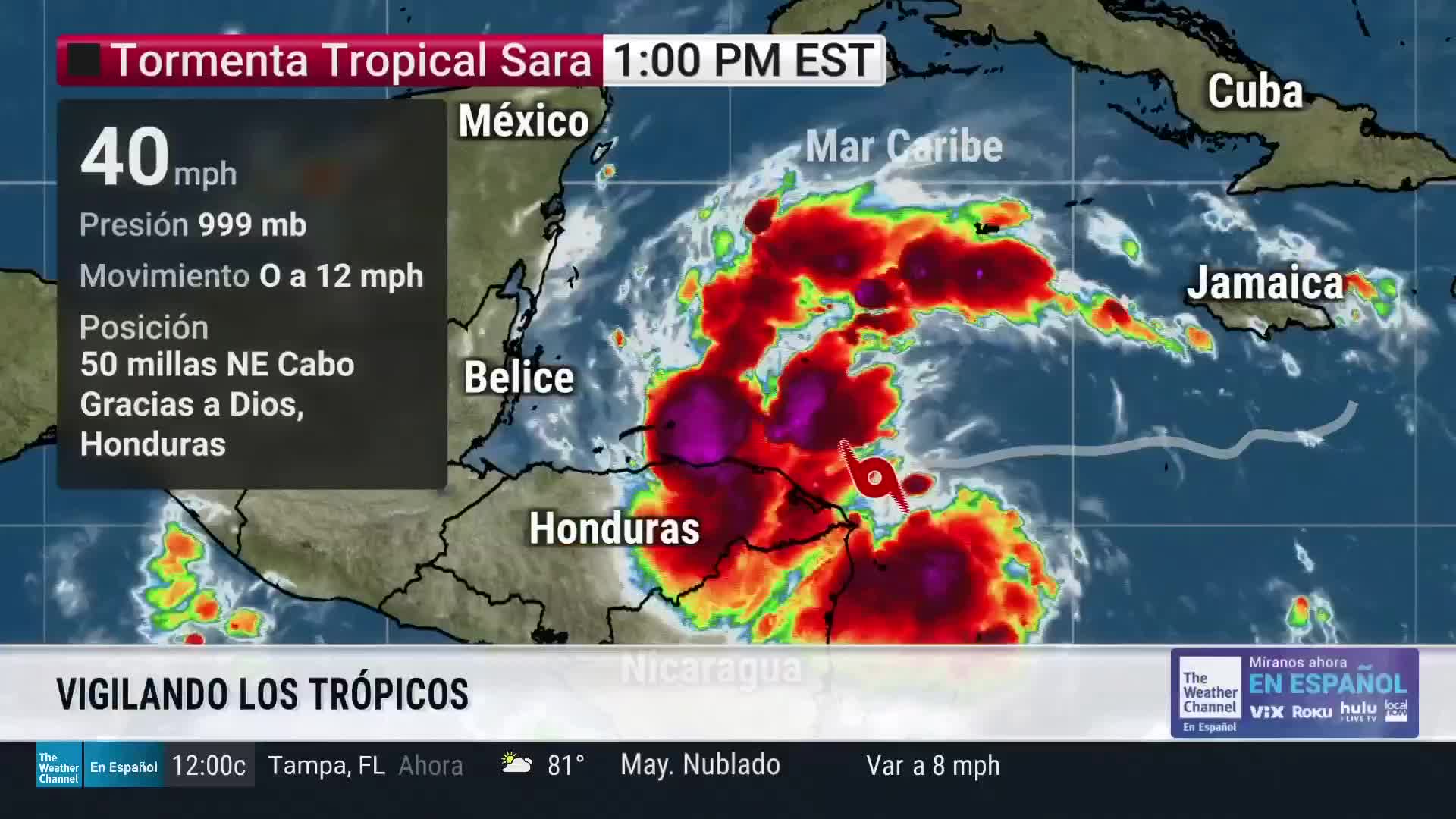 Alertas Emitidas En El Caribe Ante El Paso De Tormenta Tropical Sara ...
