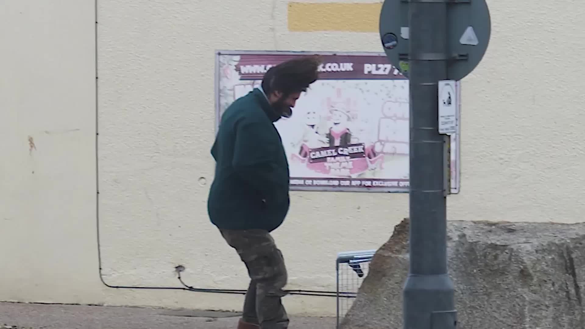 Storm Darragh Blows Pedestrians Around In UK - Videos from The Weather ...