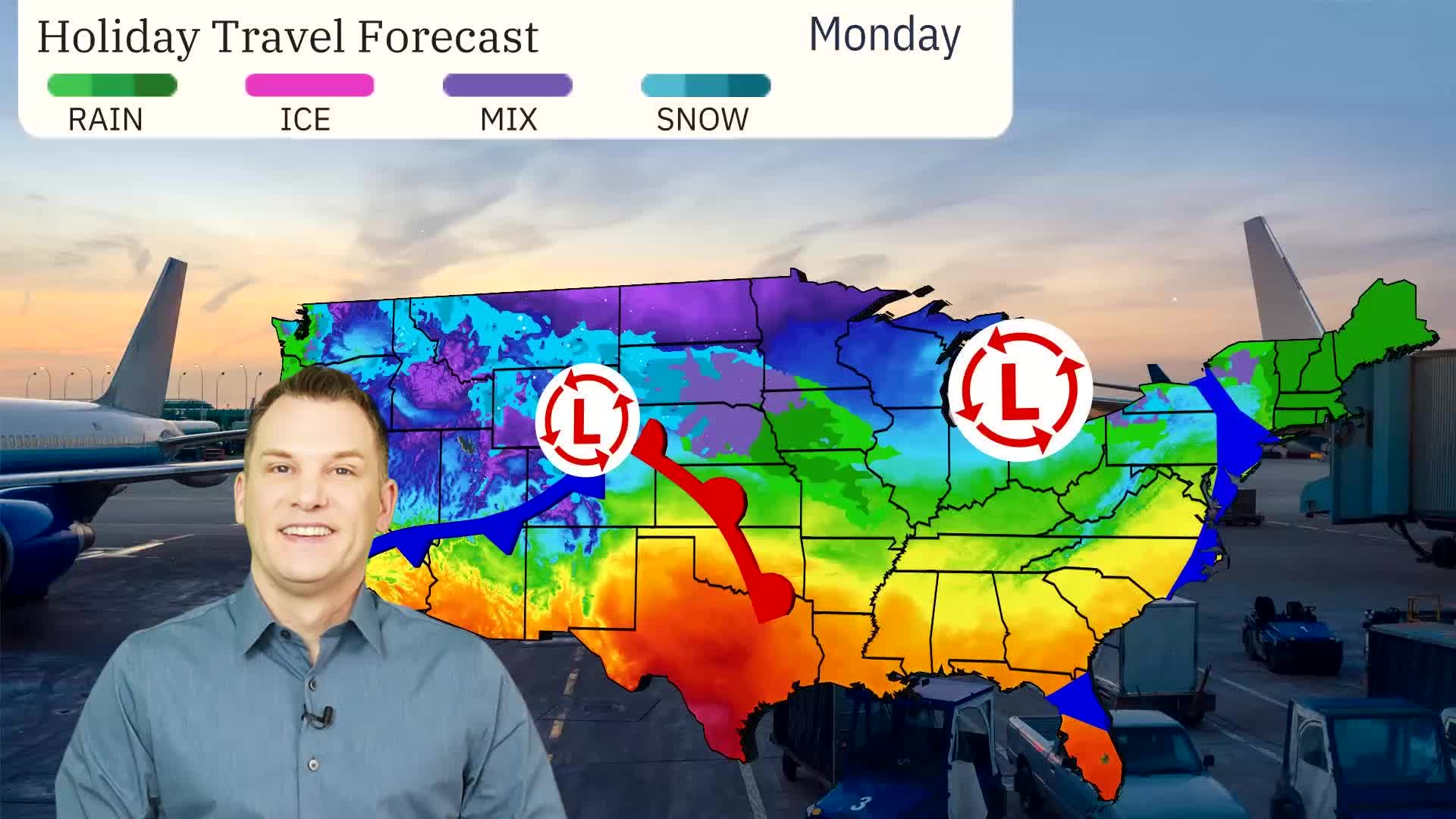 Where Travelers Face Rain, Snow And Wind Early Week - Videos from The ...