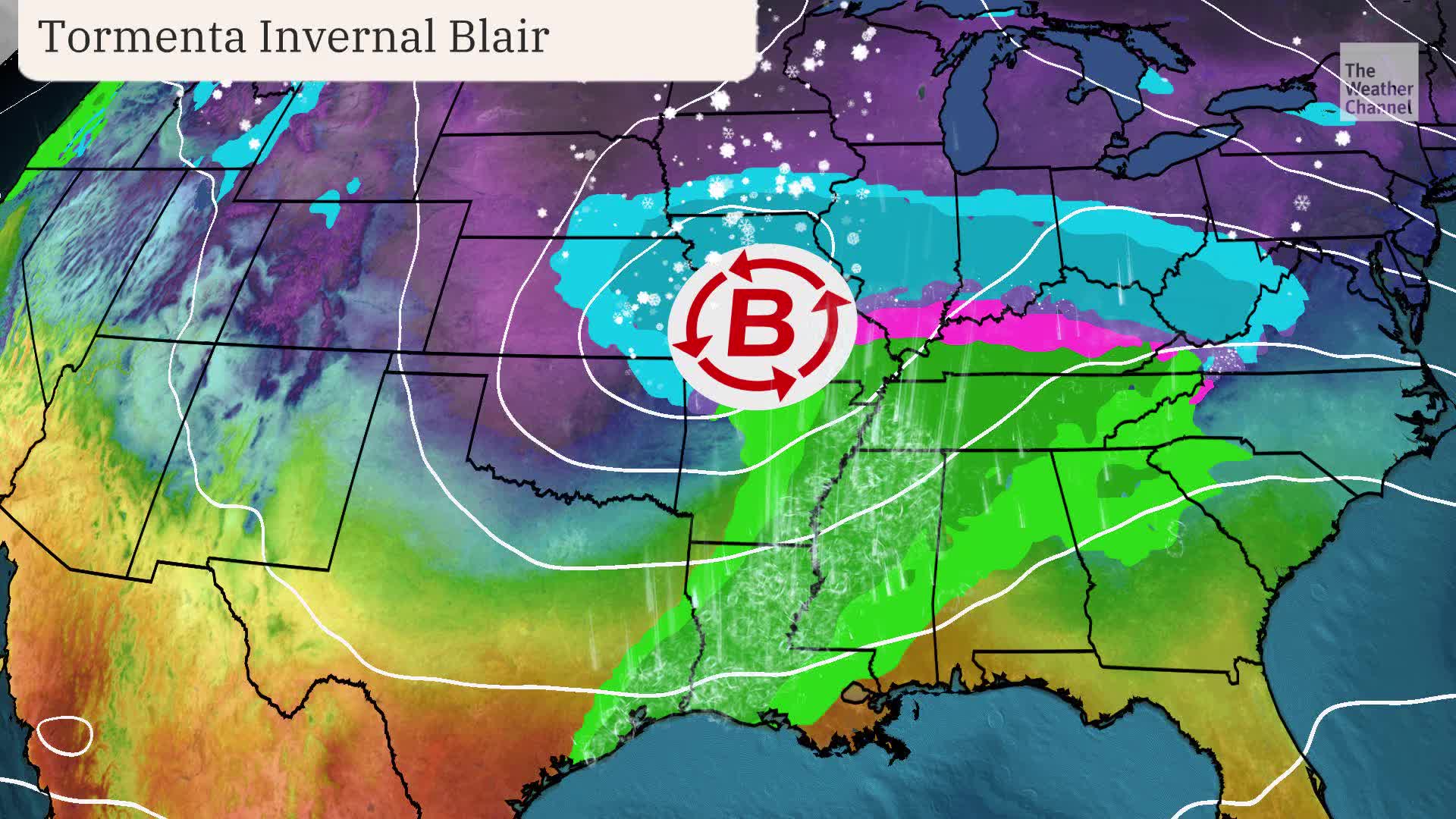 Tormenta Blair: Pronóstico De Fuertes Nevadas Y Hielo - Videos de The ...
