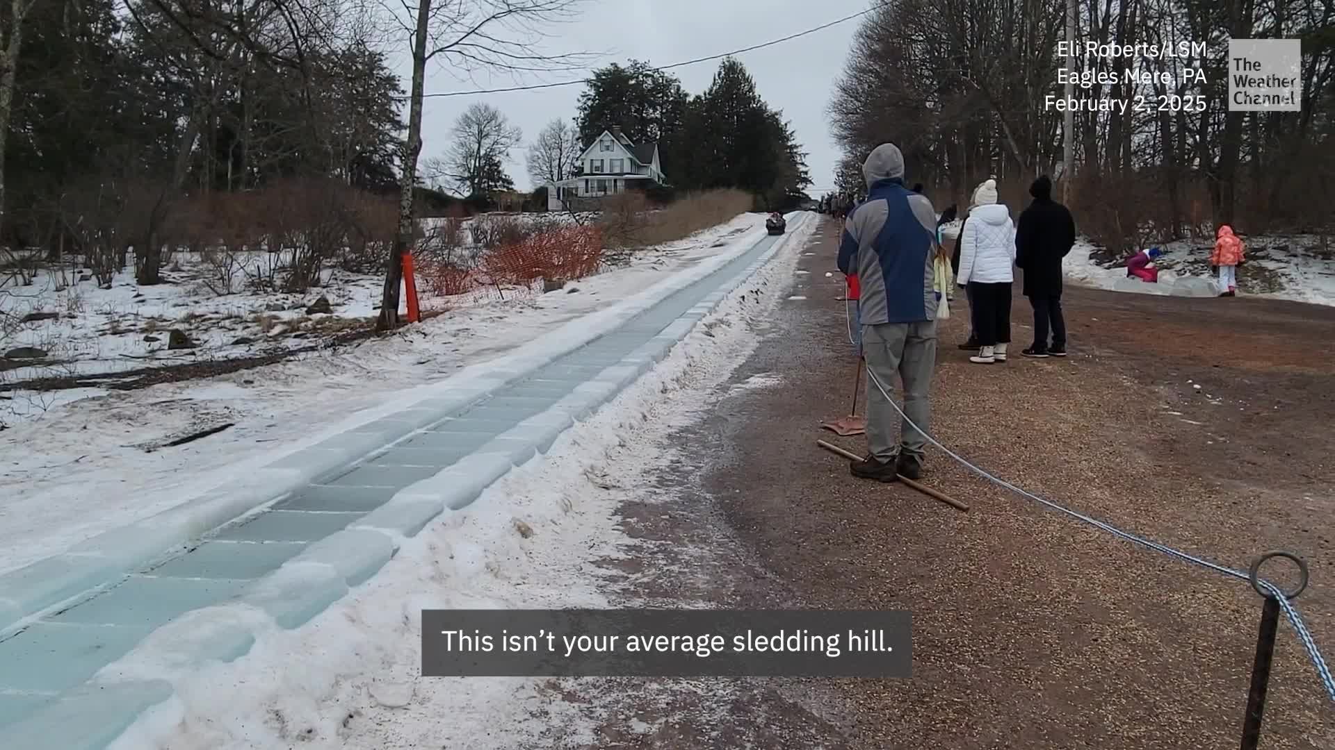 Watch Toboggans Slide Down Ice In Pennsylvania - Videos from The ...