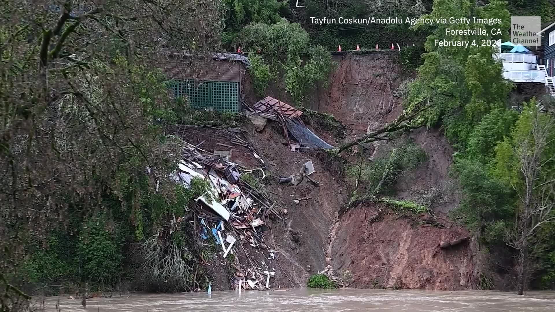 Landslide Sends Home Into California River - Videos from The Weather ...