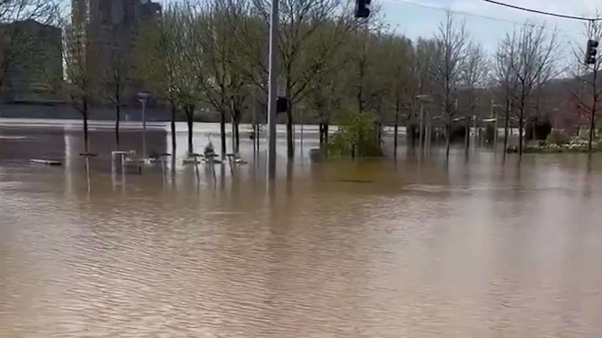 Kayaker Navigates Downtown Cincinnati Floods - Videos from The Weather ...