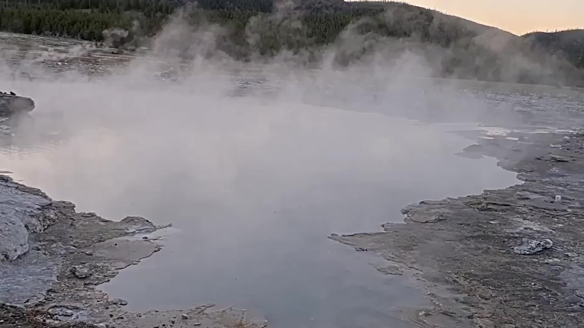 Watch: Eruption at Yellowstone Thermal Pool - Videos from The Weather Channel