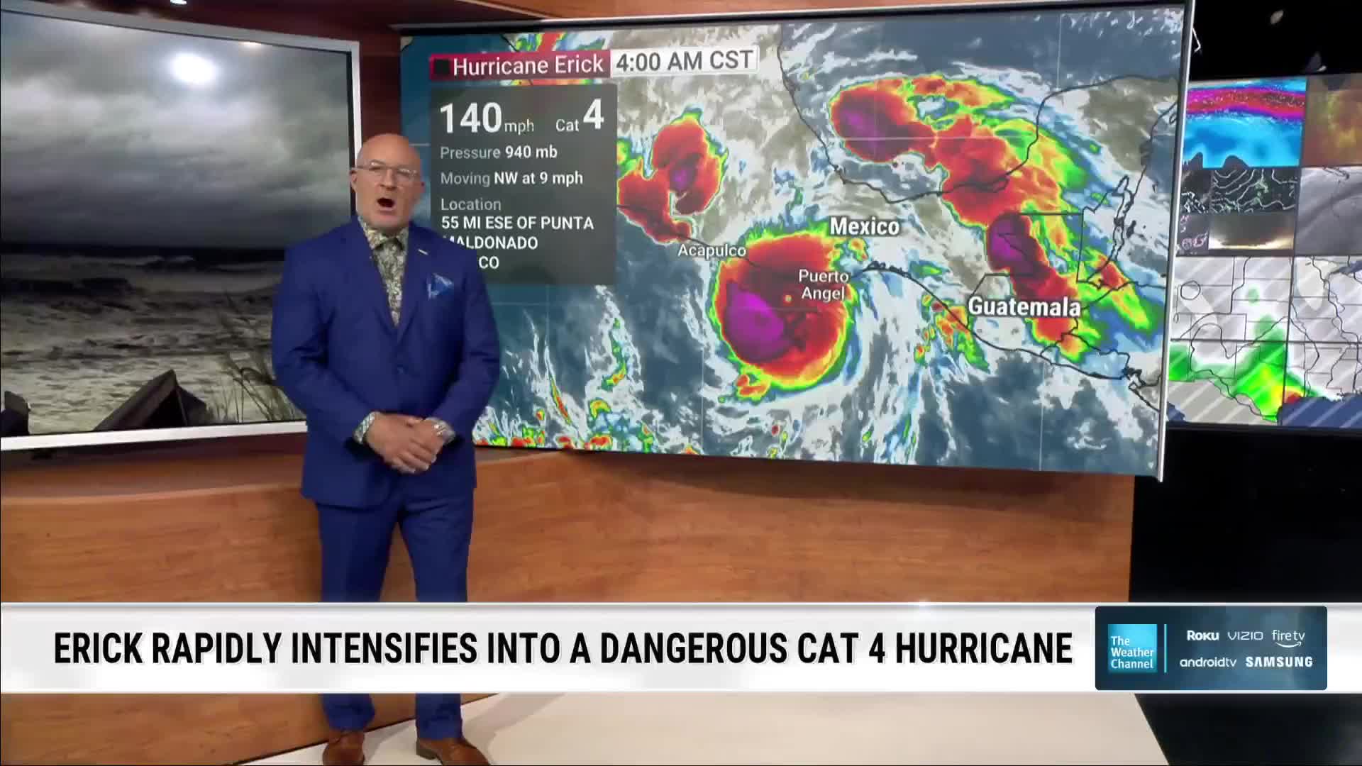 Hurricane Erick Surging Into Mexico - Videos from The Weather Channel