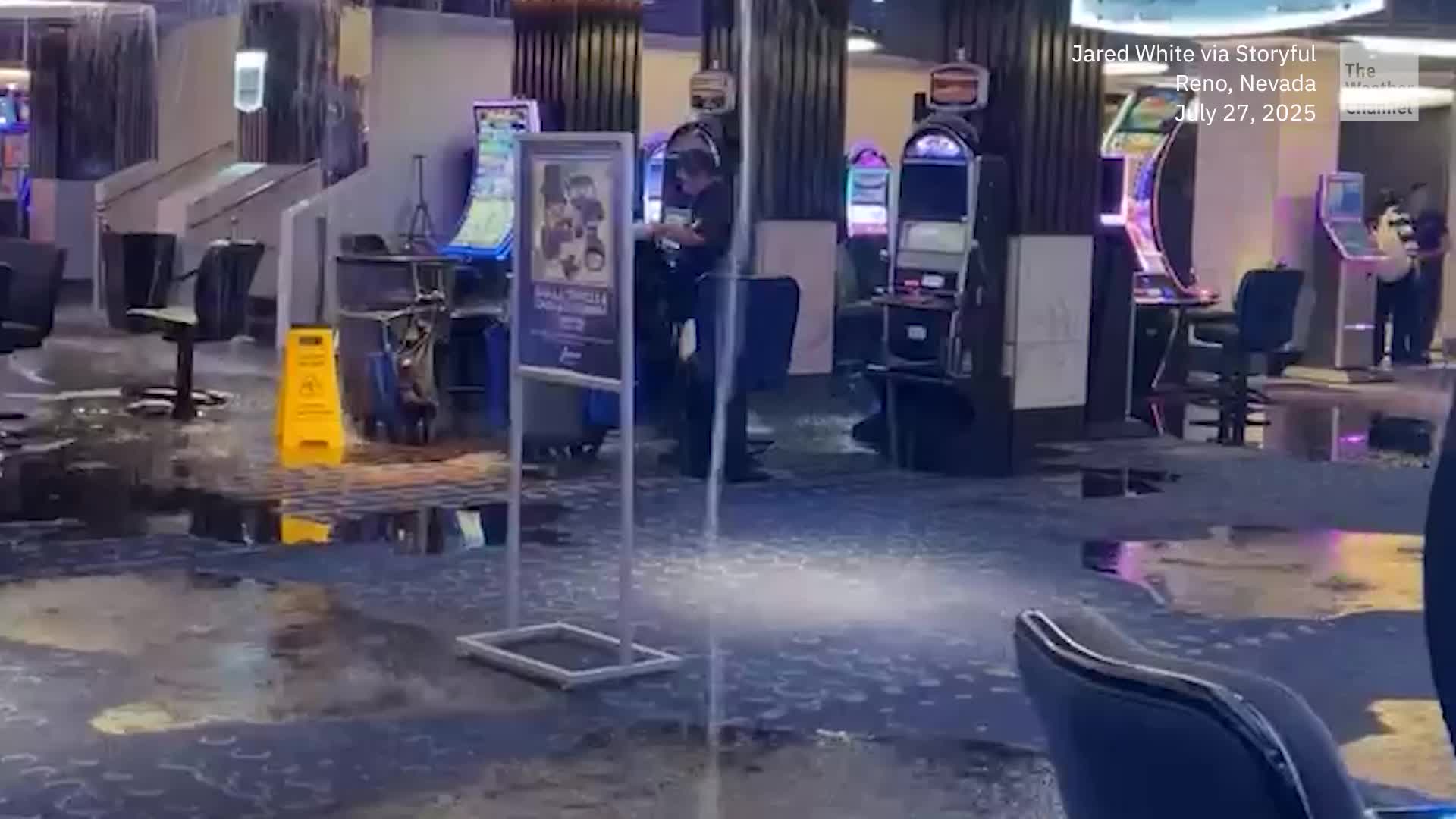 Nevada Casino Flooded During Storms - Videos from The Weather Channel