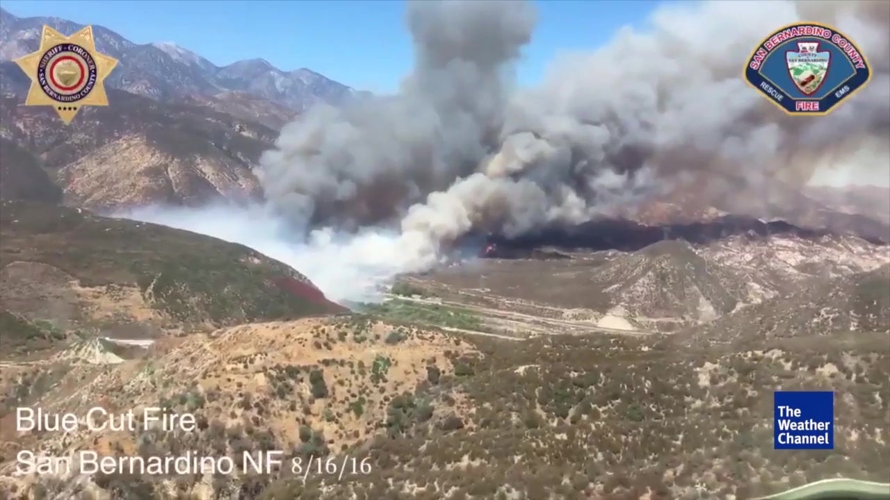 Evacuations as Blue Cut Fire Approaches - Videos from The Weather Channel