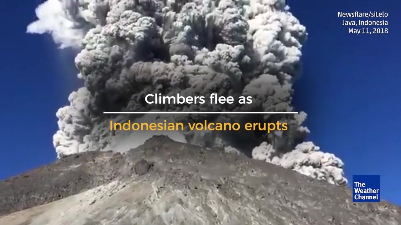 Climbers Flee Erupting Indonesia Volcano - Videos from The Weather Channel