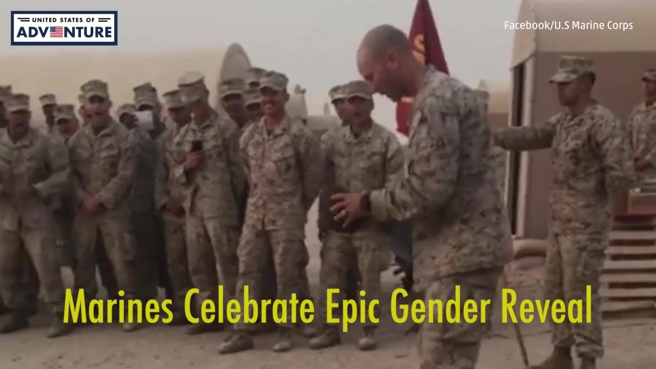 Marines Celebrate Epic Gender Reveal - Videos from The Weather Channel