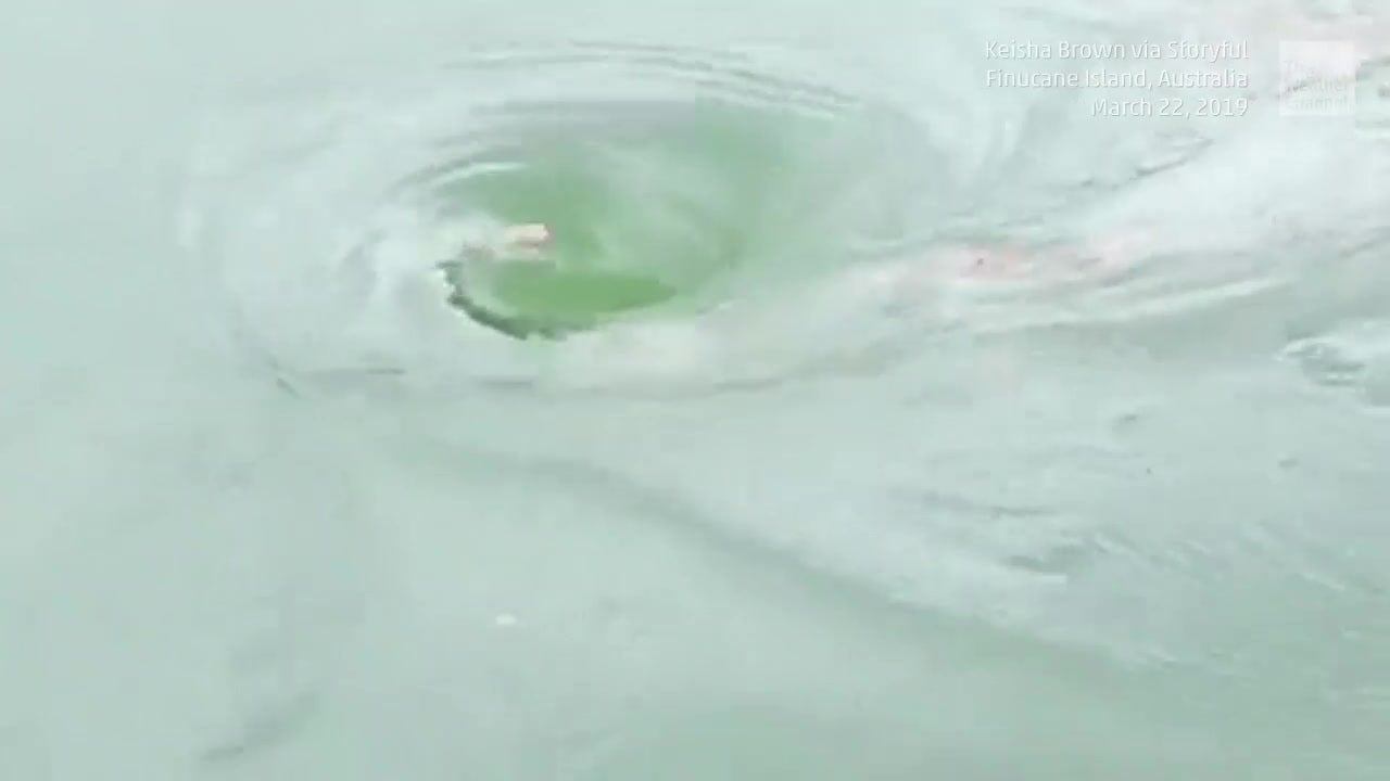 Whirlpool Forms Ahead of Cyclone - Videos from The Weather Channel