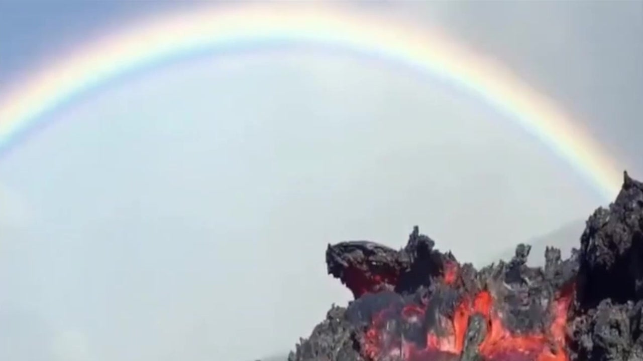 Lava and Rainbow Create Mesmerizing View - Videos from The Weather Channel