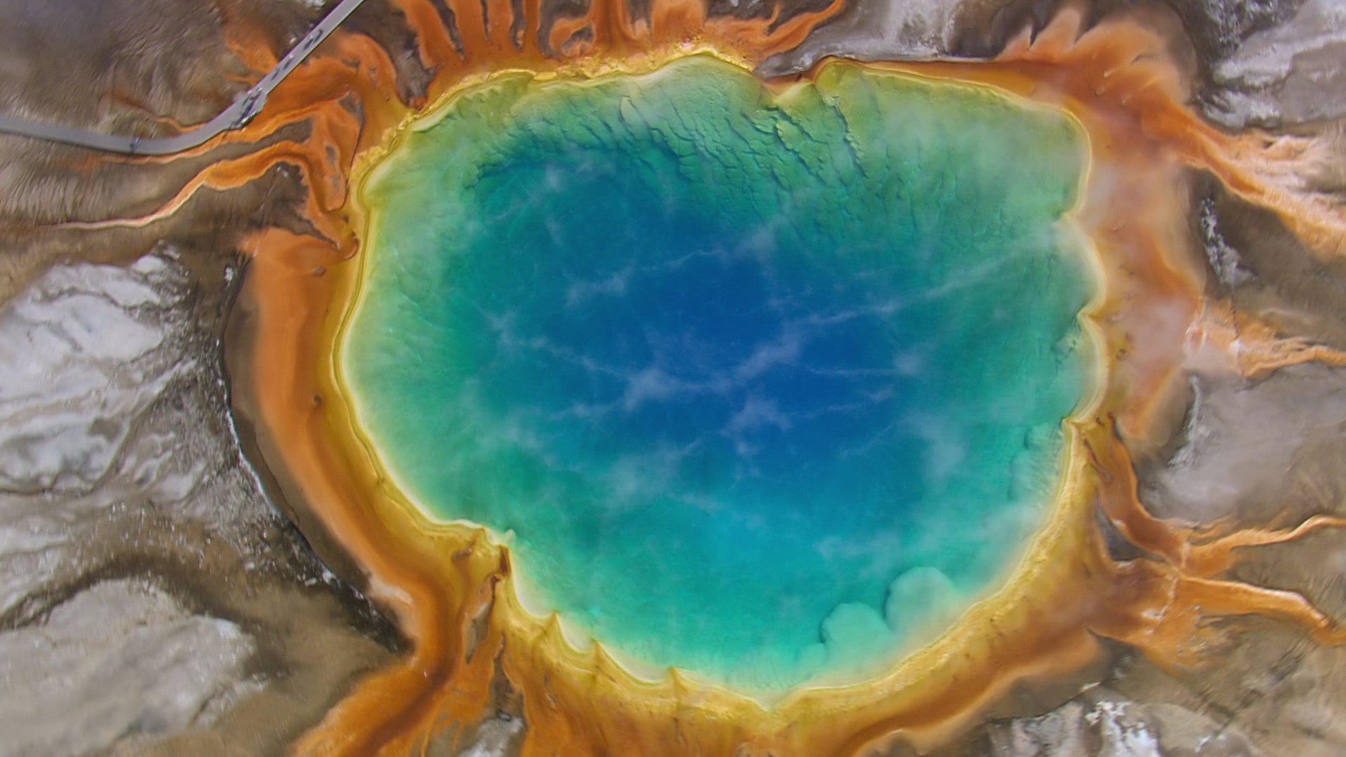 Yellowstone Caldera Aerial View